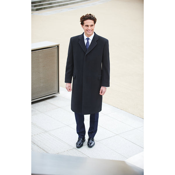 Men's Bond Overcoat Black - Peter Drew | Clothes That Work